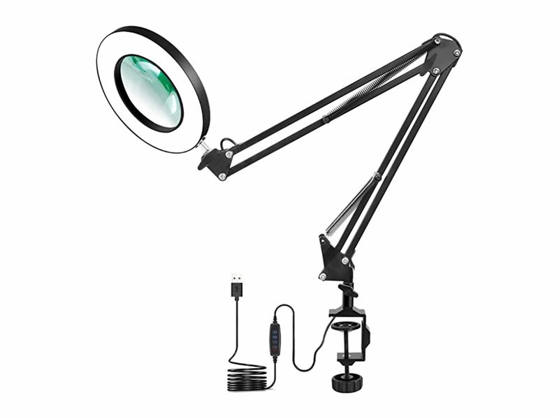 Arktus | Luminária e Lupa LED - Mesa e Bancada - Preto - Best Pro